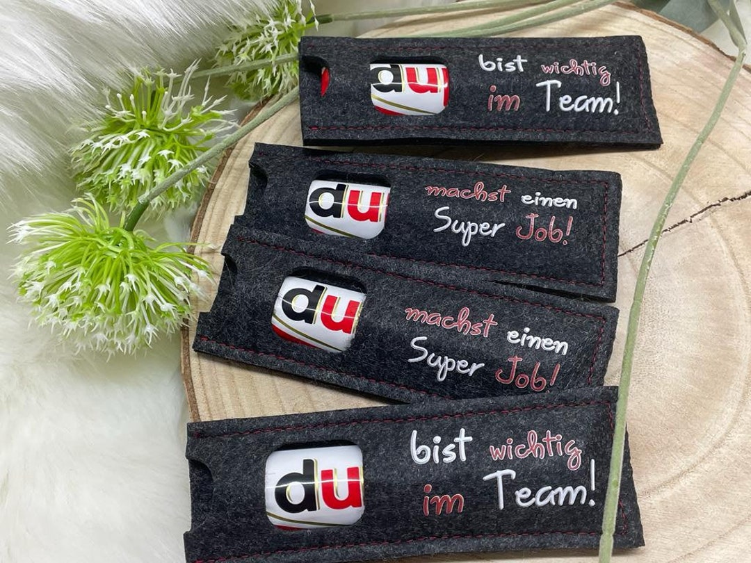 Schokoriegel Hülle Filz Geschenke | Wichtig im Team ...