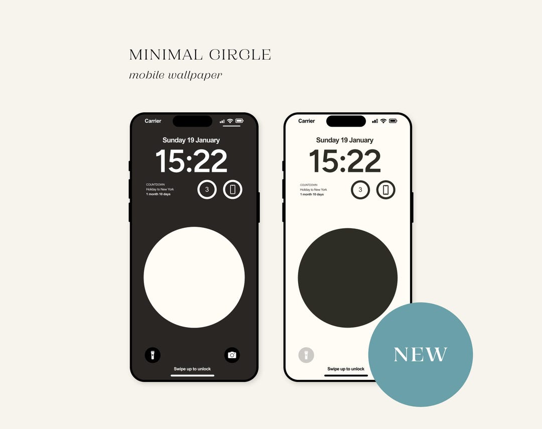 Minimal Circle Mobile Background | Simple Zen Aesthetic | Phone ...