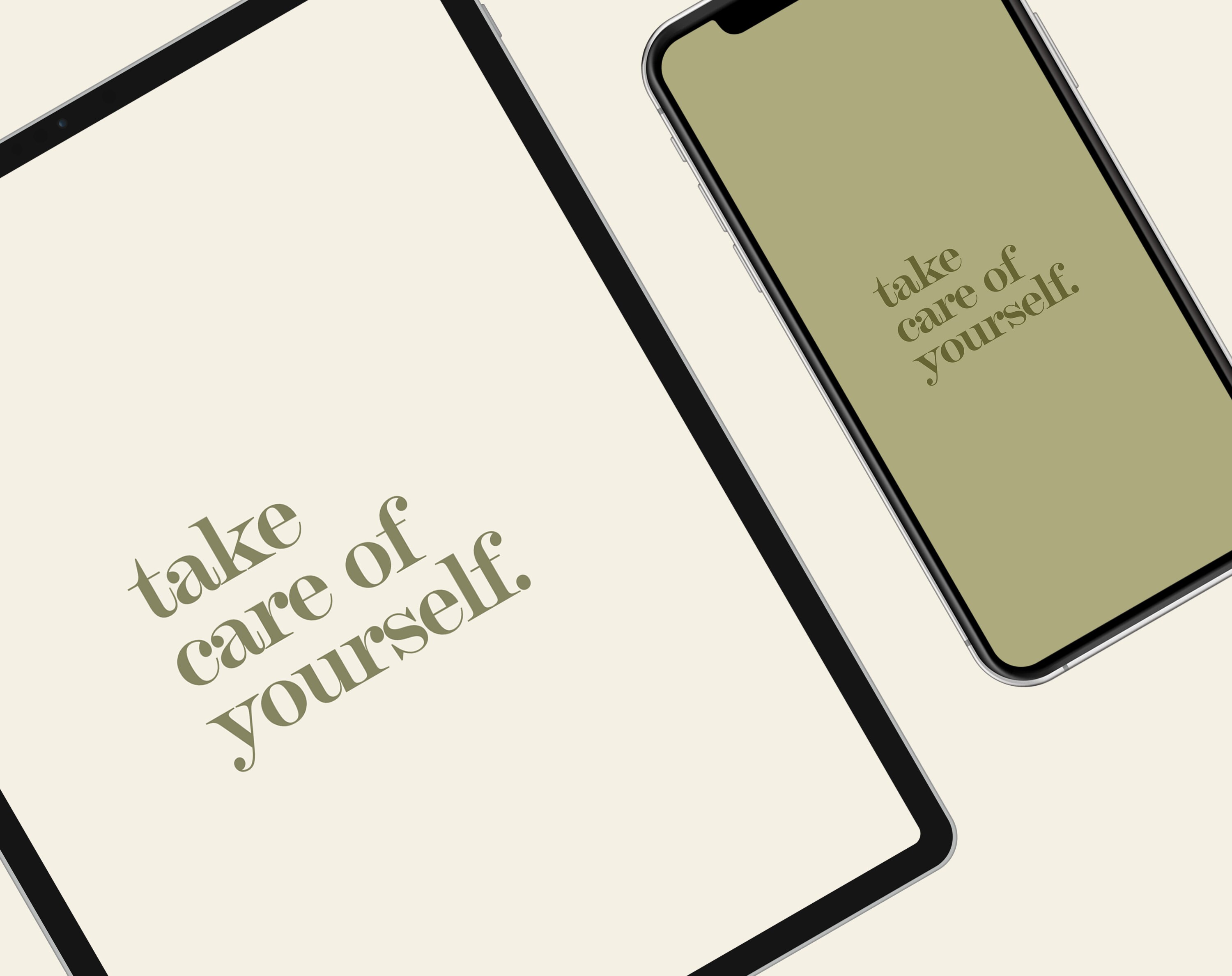 Minimal Affirmation Wallpaper Backgrounds | Neutral Earthy Colours ...