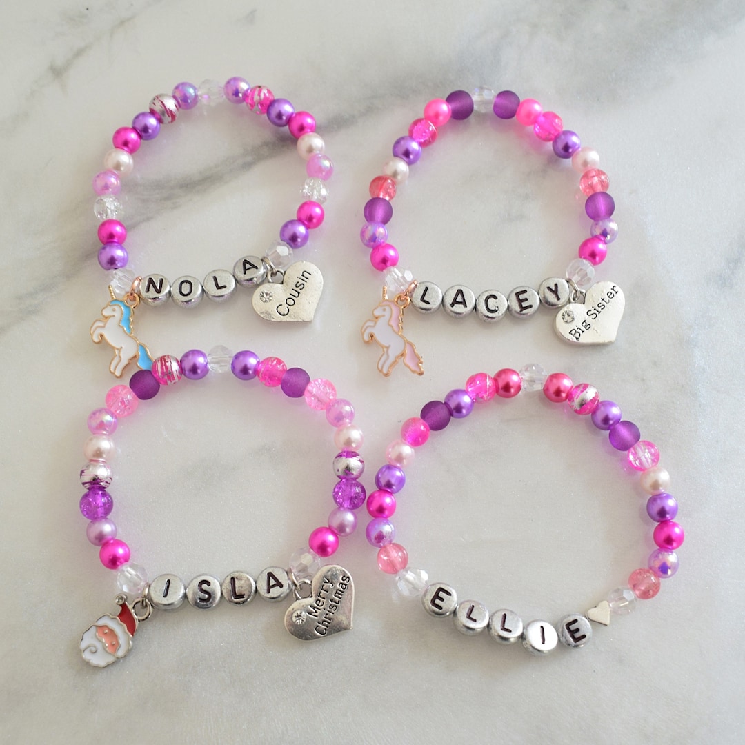 Kids Personalsed Bracelet. Sibling Gift. Big Sister Present ...