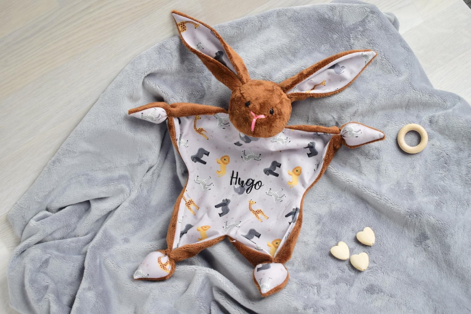 Personalised Bunny Comforter. Crib Toy. Newborn Gift. Personalised ...
