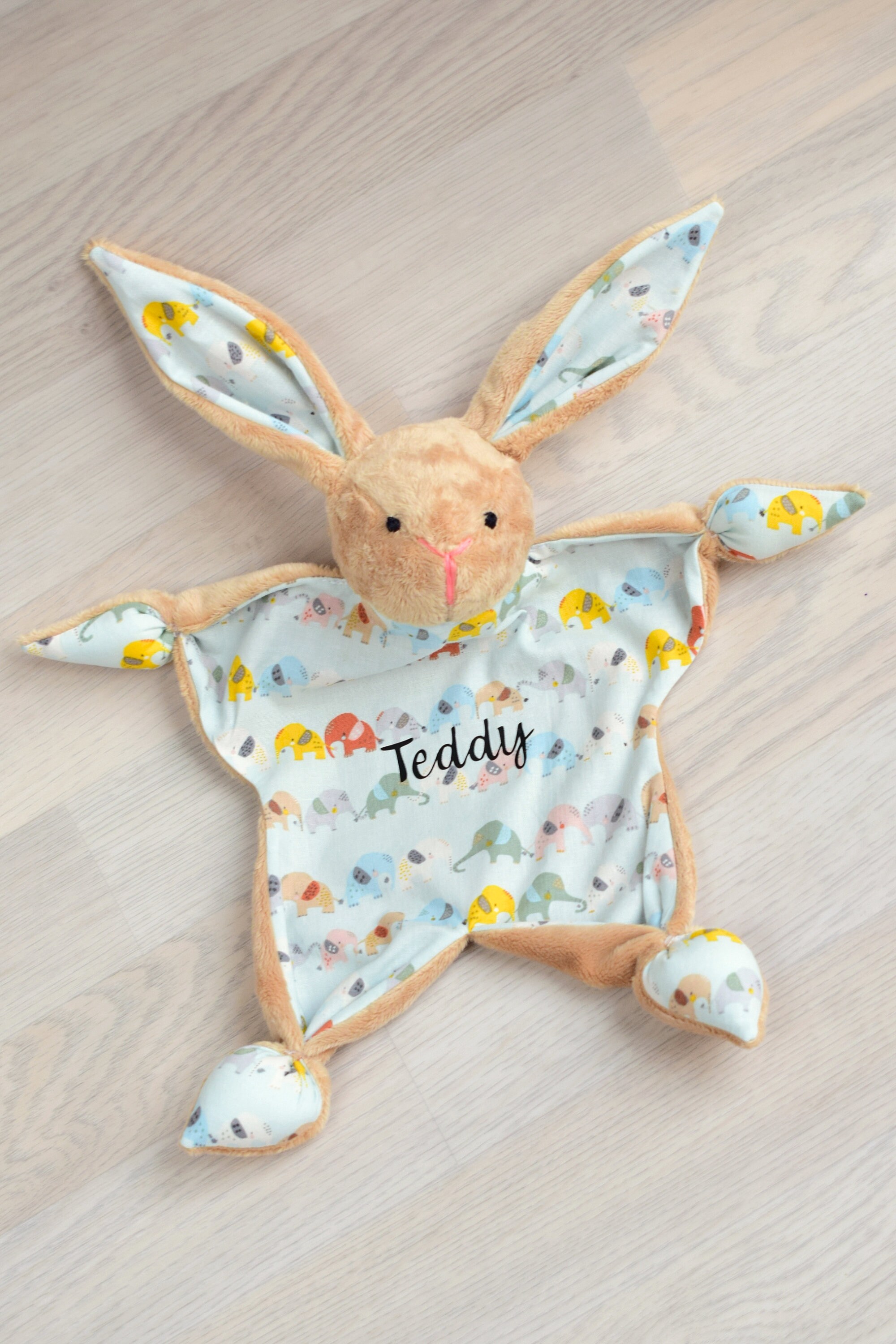 Personalised Bunny Comforter. Baby Rabbit Soft Toy. Plush. - Etsy UK