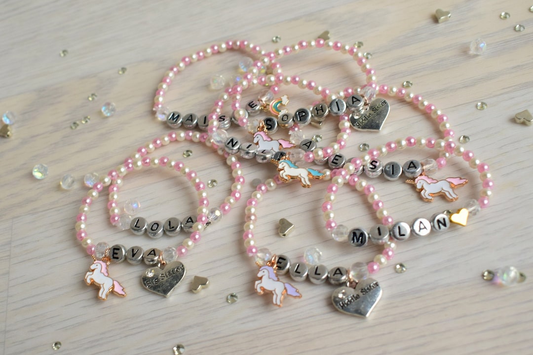 Kids Personalsed Bracelets. Sibling Gift. Big Sister Present ...