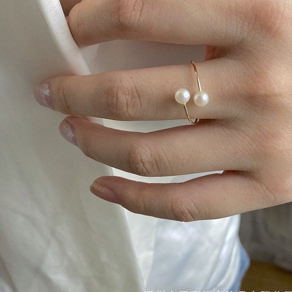 Simple Pearl Ring - Etsy