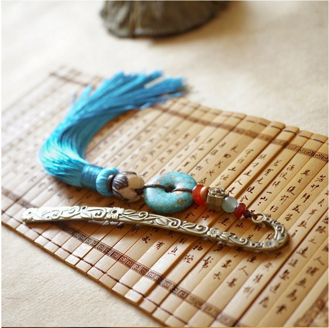 Ancient Chinese Bookmark Bronze Bookmark Asian Style - Etsy