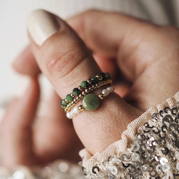 Natural Stone Ring - Etsy