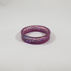 Transparent Pink Glitter Ring / Unisex Ring / Unique Gift for Her or ...