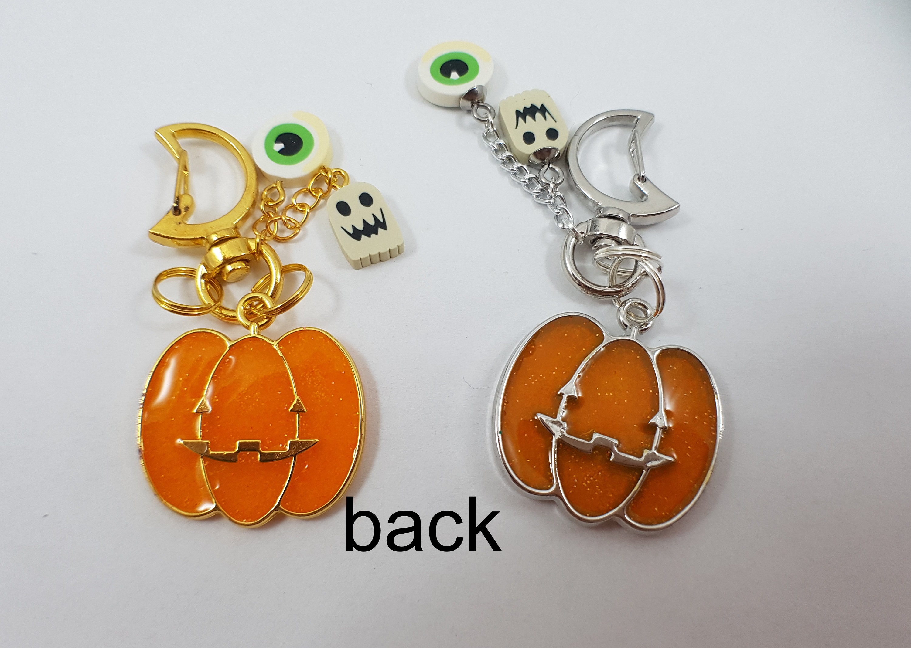 Pumpkin keychain / neon pumpkin jewelry / halloween keychain / | Etsy