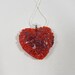 Red Filigree Heart Necklace / Valentine's Day Gift / Resin - Etsy