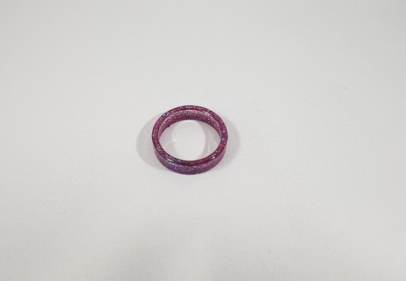 Transparent Pink Glitter Ring / Unisex Ring / Resin Jewelry / | Etsy