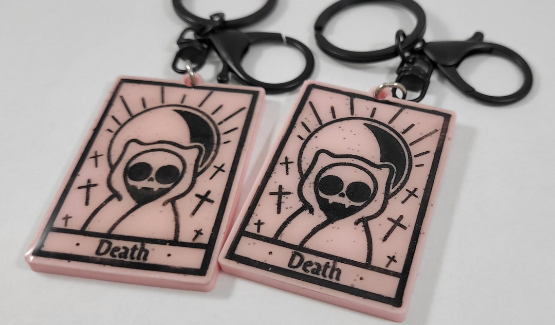 Cat Reaper Tarot Card Keychain / Cat Lover Gift / Halloween Jewelry ...