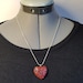 Red Filigree Heart Necklace / Valentine's Day Gift / Resin - Etsy