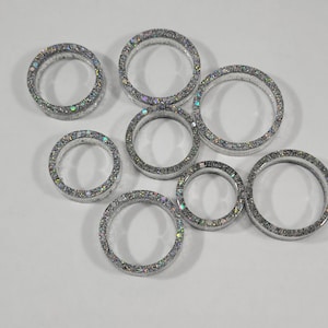 Silver Holographic Glitter Resin Ring / Unisex Ring / Resin Jewelry ...