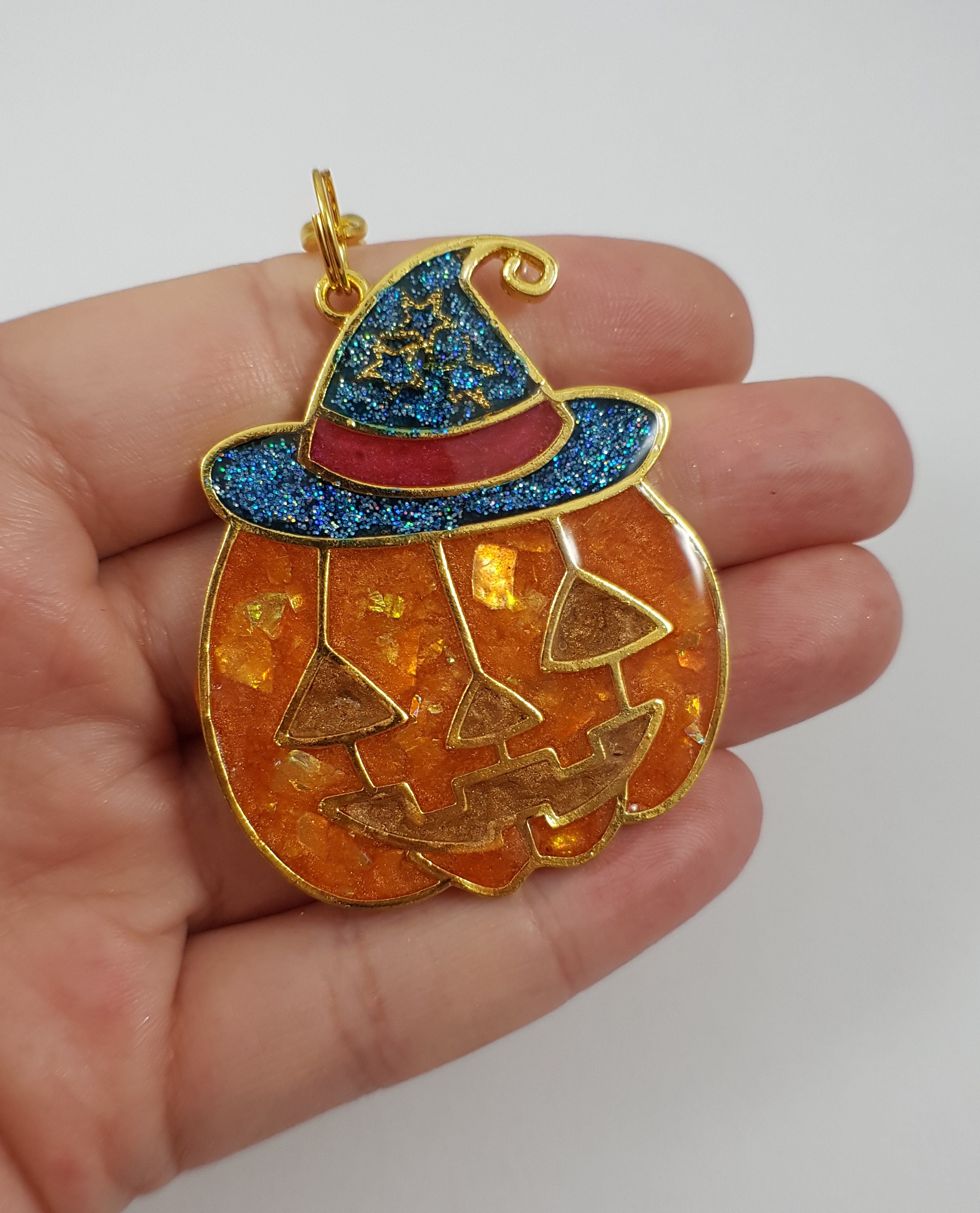 Pumpkin keychain / pumpkin jewelry / halloween keychain / | Etsy