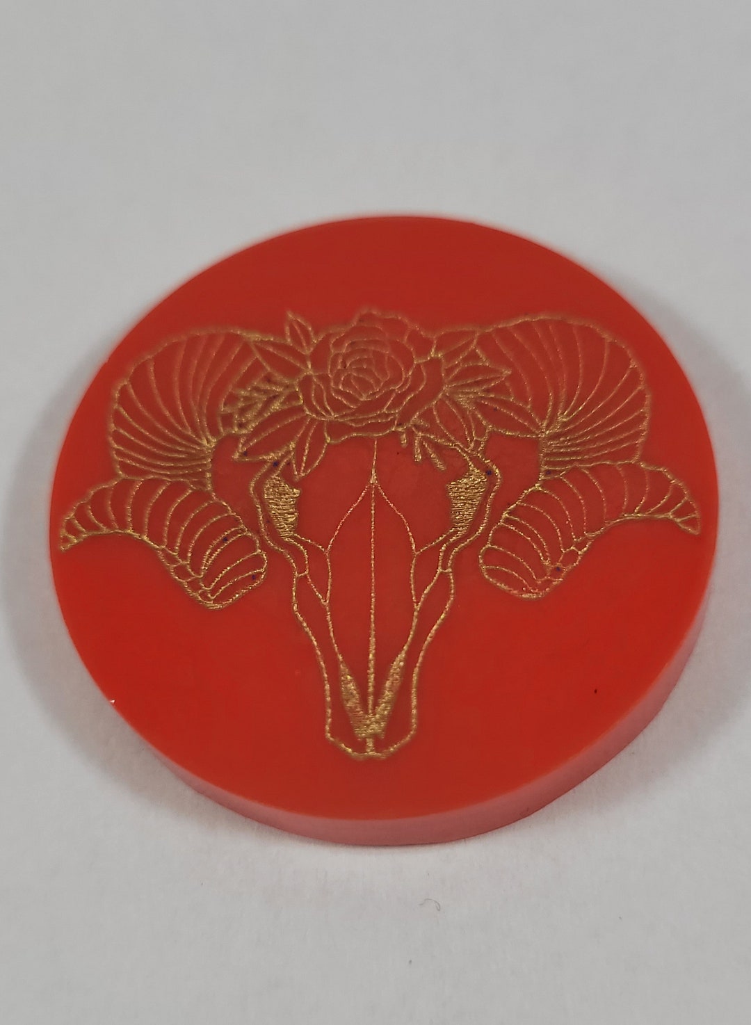 Ram Skull Rose Magnet / Animal Skull Magnet / Ram Horns Magnet - Etsy