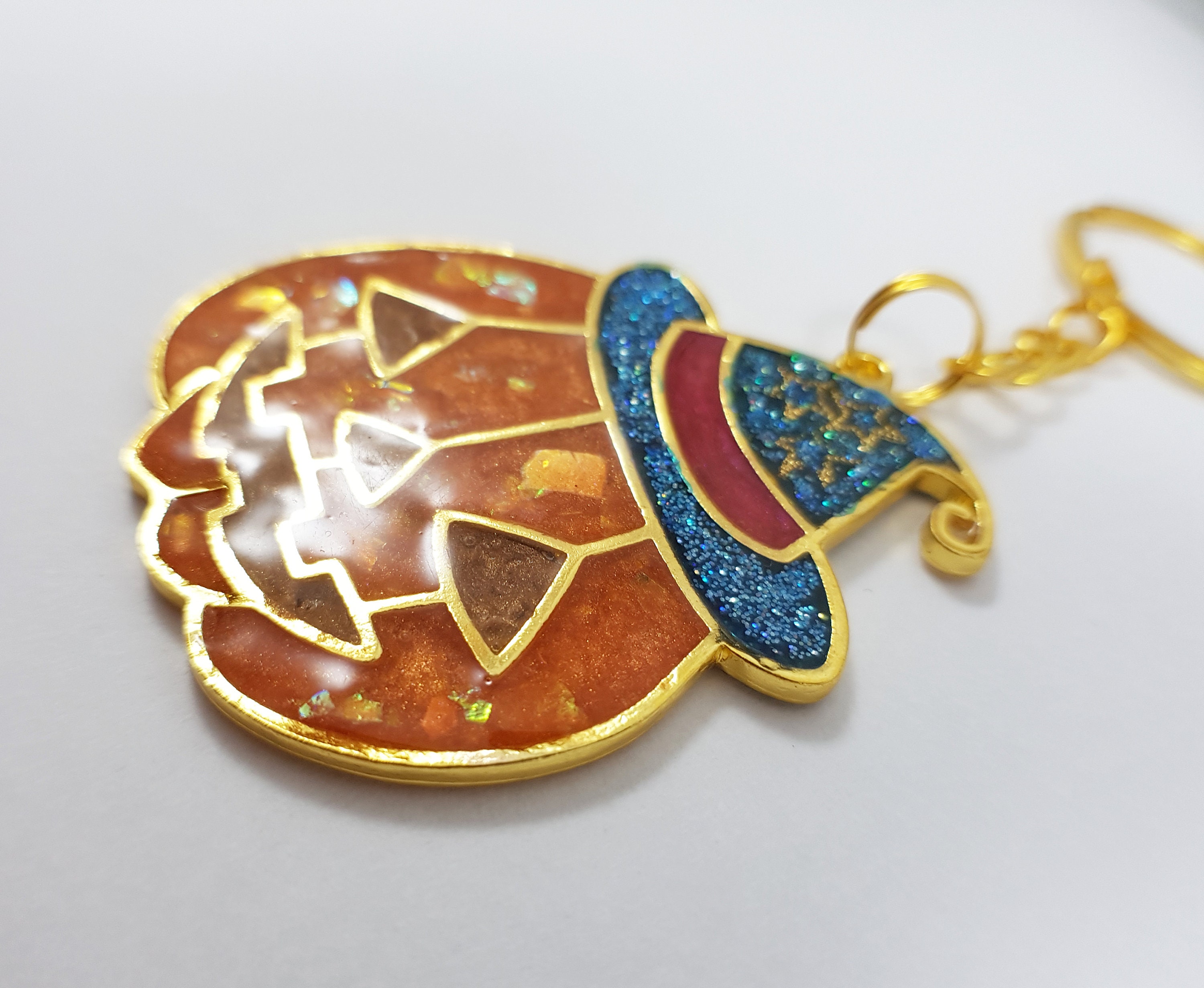 Pumpkin keychain / pumpkin jewelry / halloween keychain / | Etsy