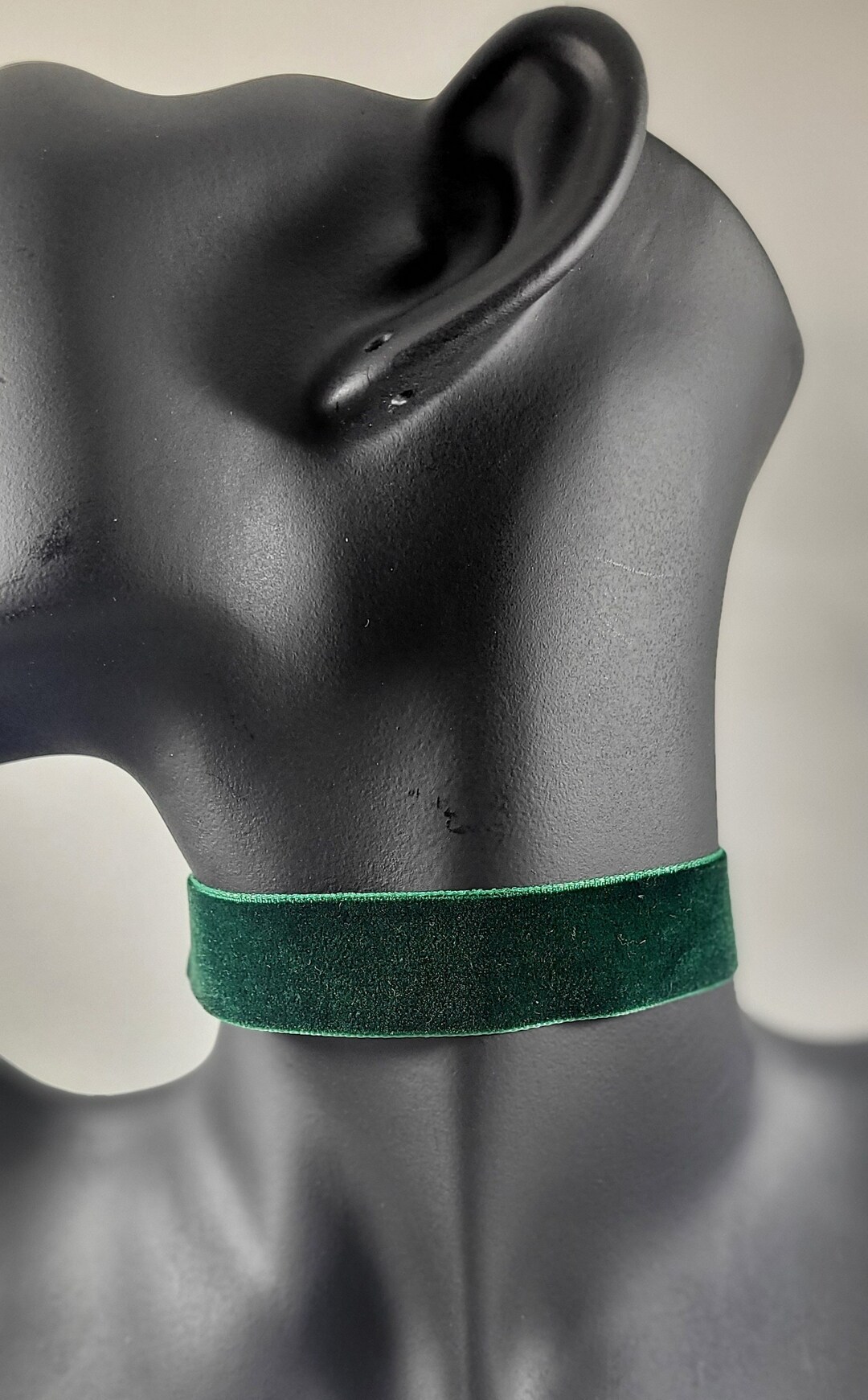 Dark Green Velvet Choker / Choker Necklace / Festival Jewelry / 90s ...