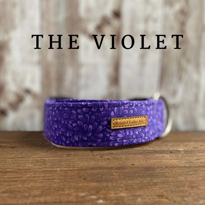 Purple Dog Collar - Etsy