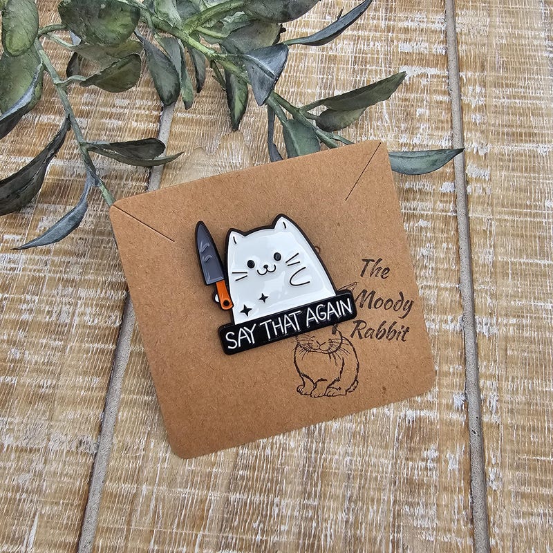 Cat Pin - Etsy