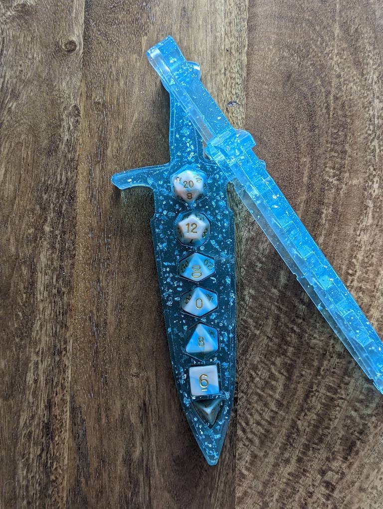 Custom Dnd Dice Dagger Holds Standard Round Edge Dice - Etsy