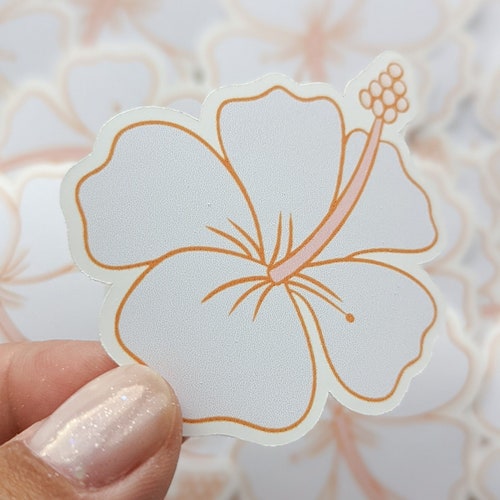 Hibiscus Flower Stickers - Etsy