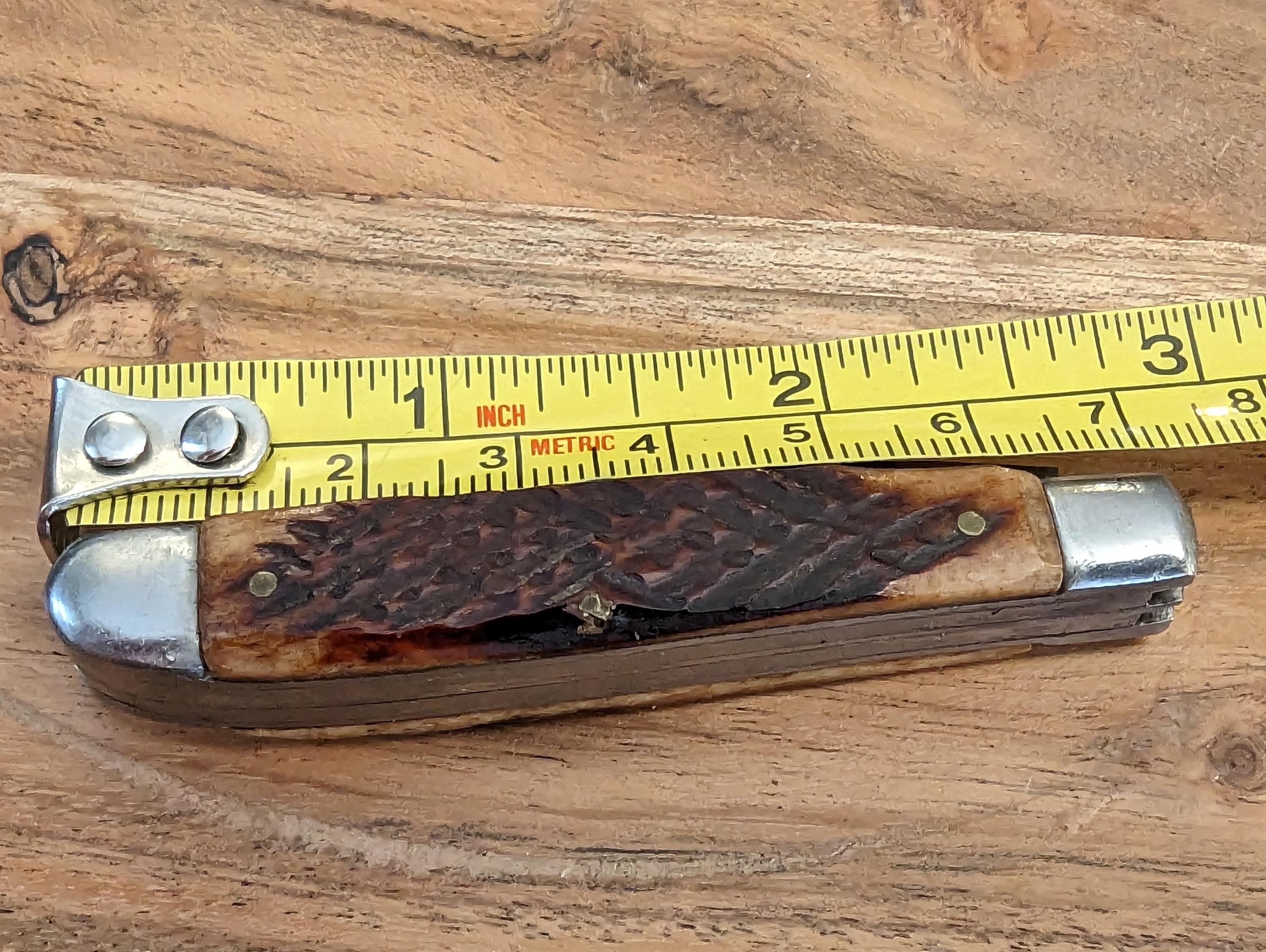 Vintage Red Jigged Bone Sabre Stockman Pocket Knife - Etsy