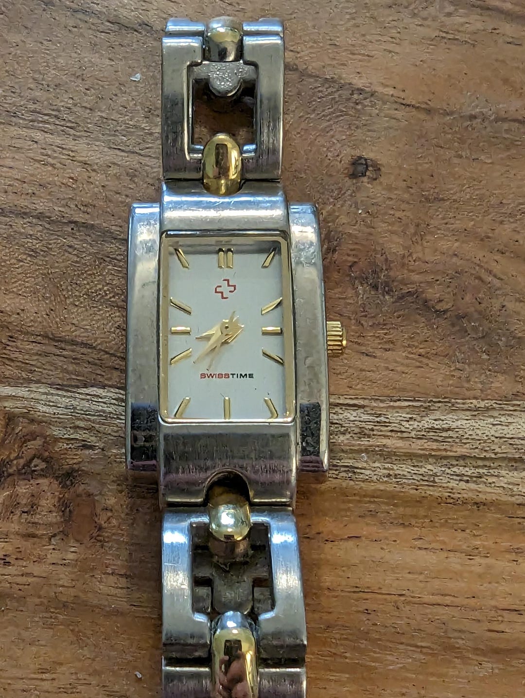 Vintage Swiss Time Women's Watch - Gold and Silver Toned - Runs Well - Etsy