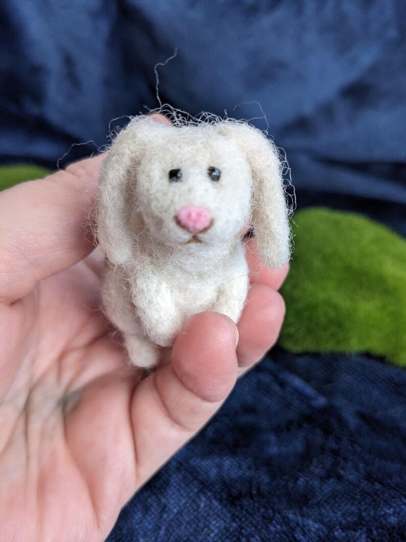 Needle Felted Wool Bunny Rabbits Ornaments Choose From A B C D E - Etsy