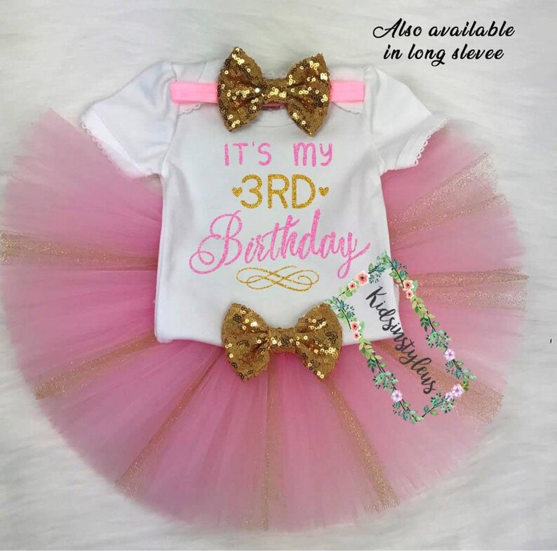 Third Birthday Outfit, Its My Third Birthday Outfit, Third Birthday ...