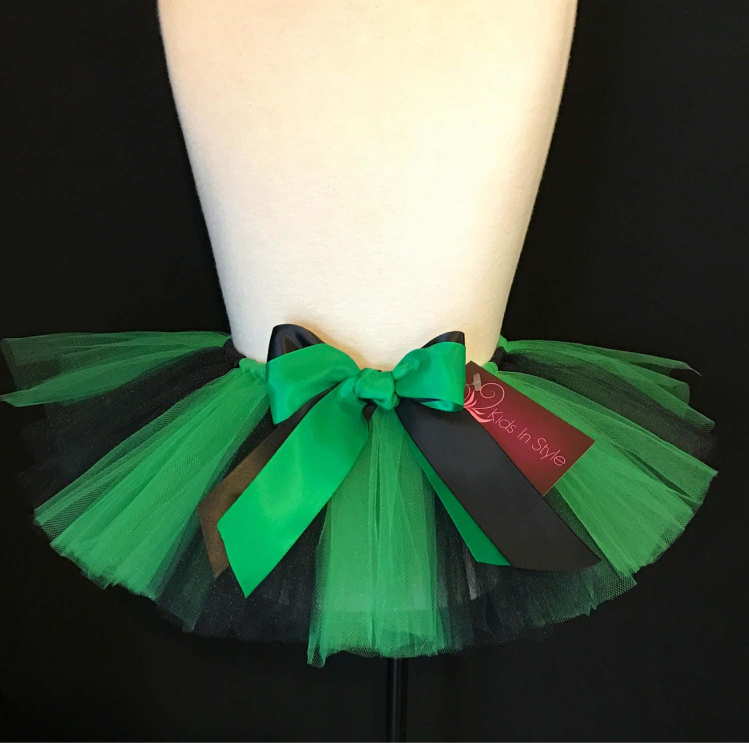 Tutu verde y negro, tutú del día de St Patrick, tutu verde, tutú negro ...