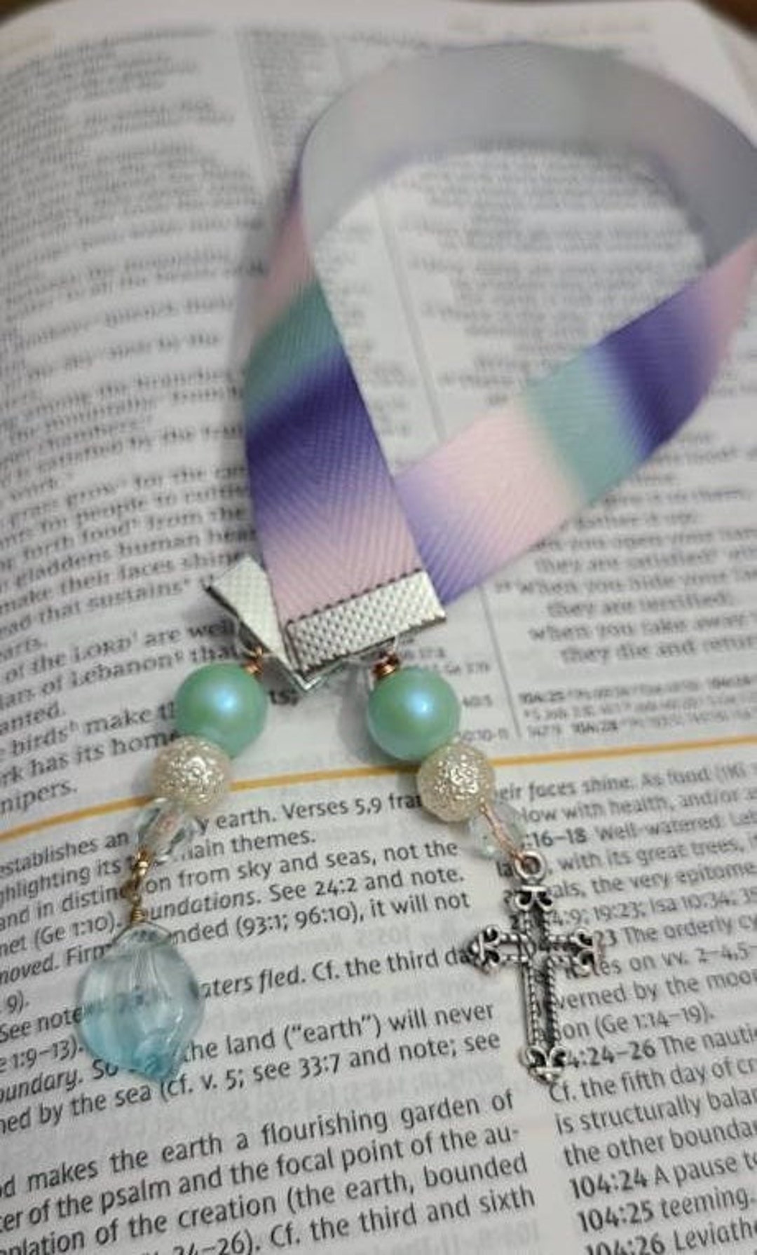 Mermaid Shell Ribbon Bookmark, Bible Ribbon Bookmark, Book Gift, Gift ...