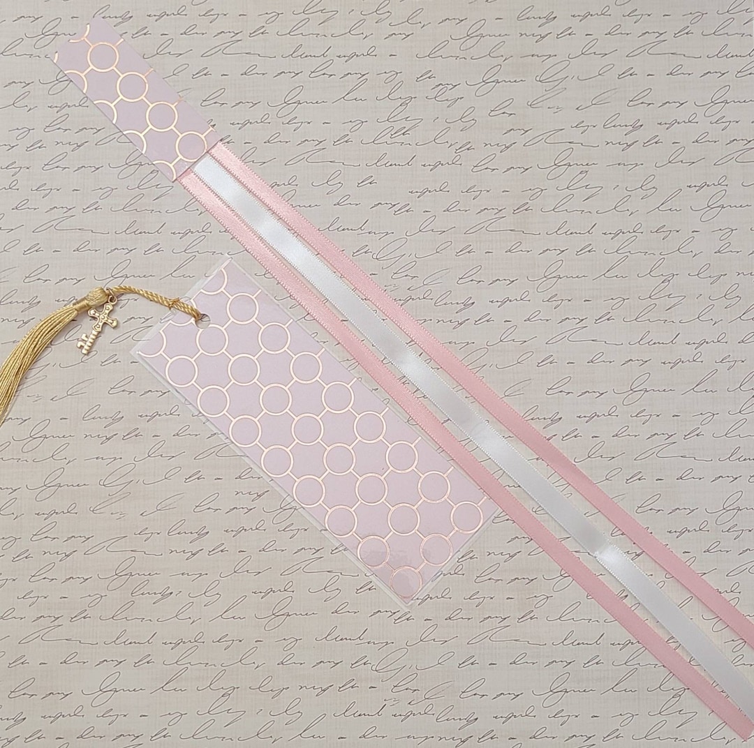 Pink & Rose Gold Bookmark Set Multi Ribbon / Bible Bookmarks / Multi ...