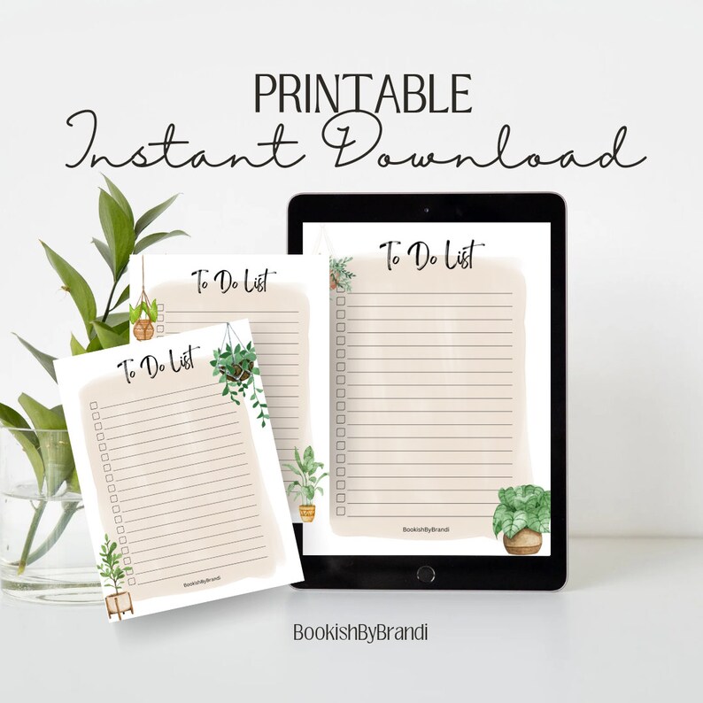 To Do List Instant Download Printable Planner Template Checklist Page ...