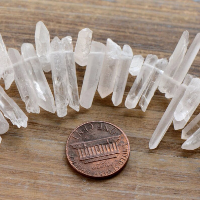 10 Natural Crystal Pointer Beads Gemstone Jewelry Supplies - Etsy