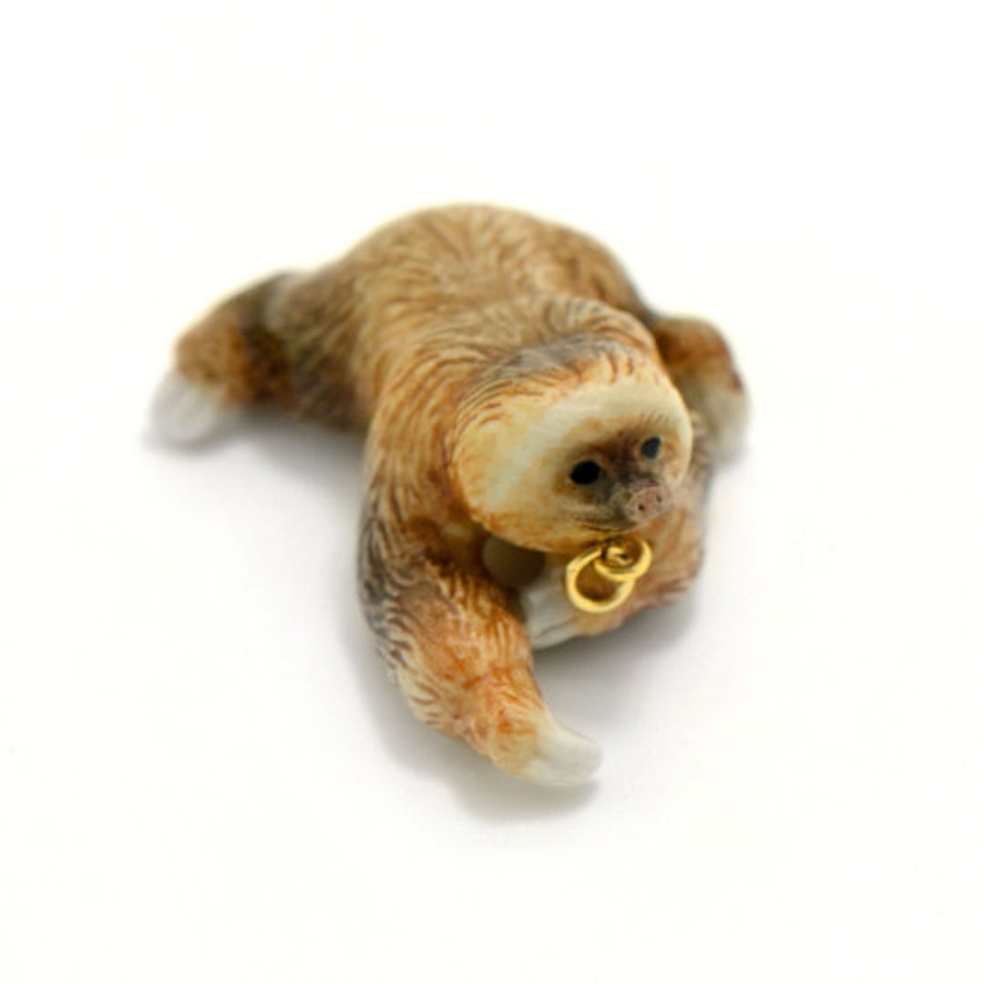 Porcelain Climbing Sloth Pendant • Hand Painted • Hand Made • Gift for ...