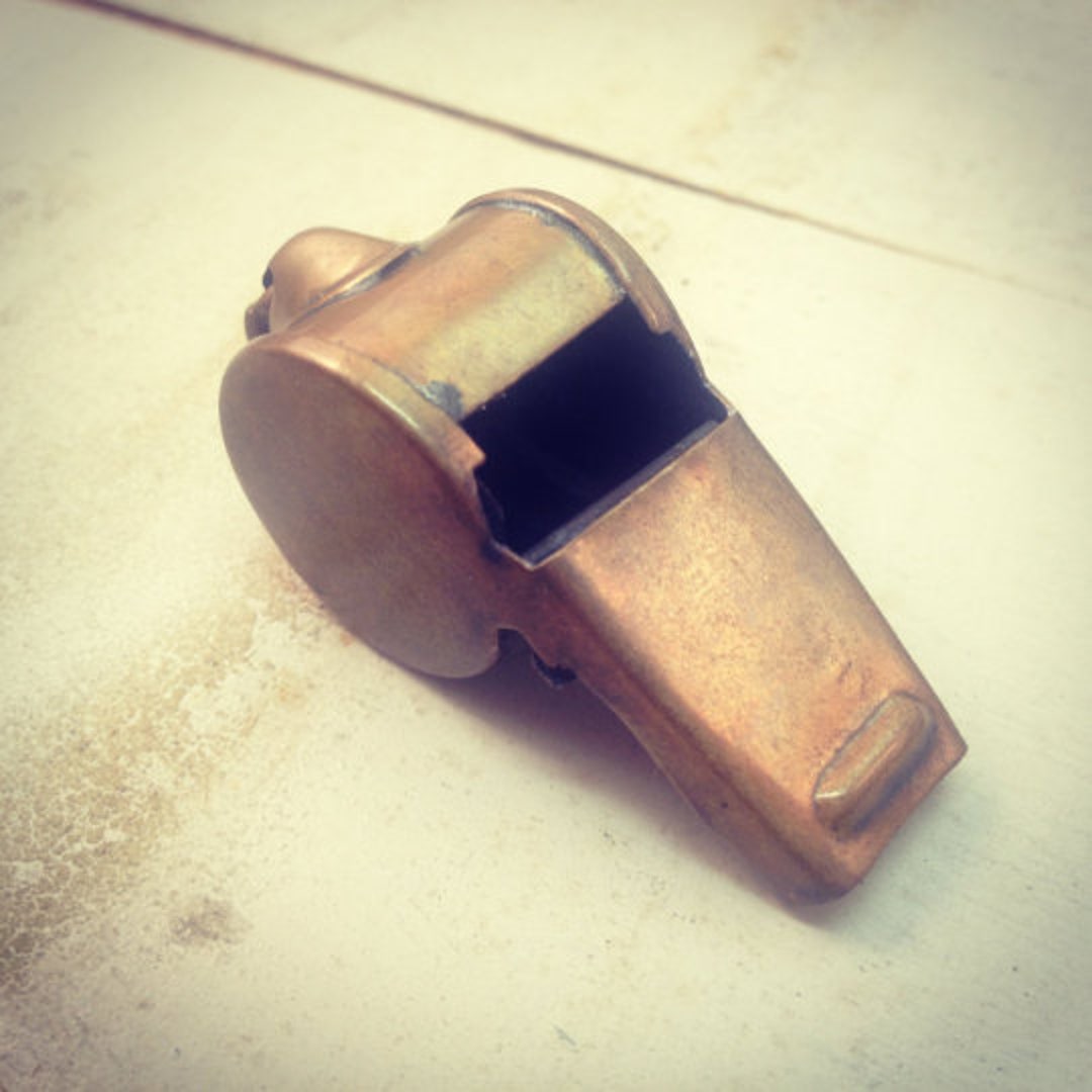 Antique Bronze Whistle REALLY WORKS Vintage Style Coach Classic Whistle ...