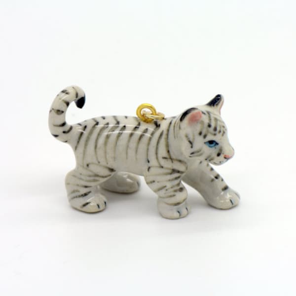 Porcelain Tiger Figurine - Etsy