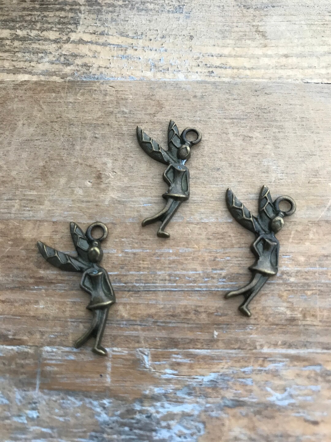 1 - Pixie Fairy Charm - Antique Bronze Pendant - Vintage Style Pendant ...