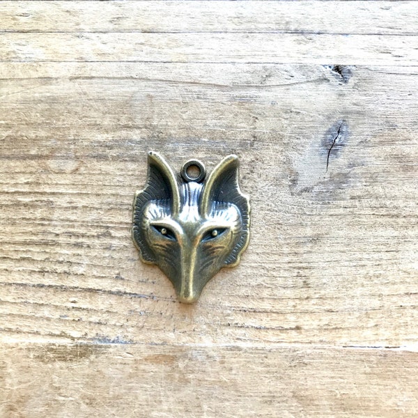 Antique Fox Head Pendant - Etsy