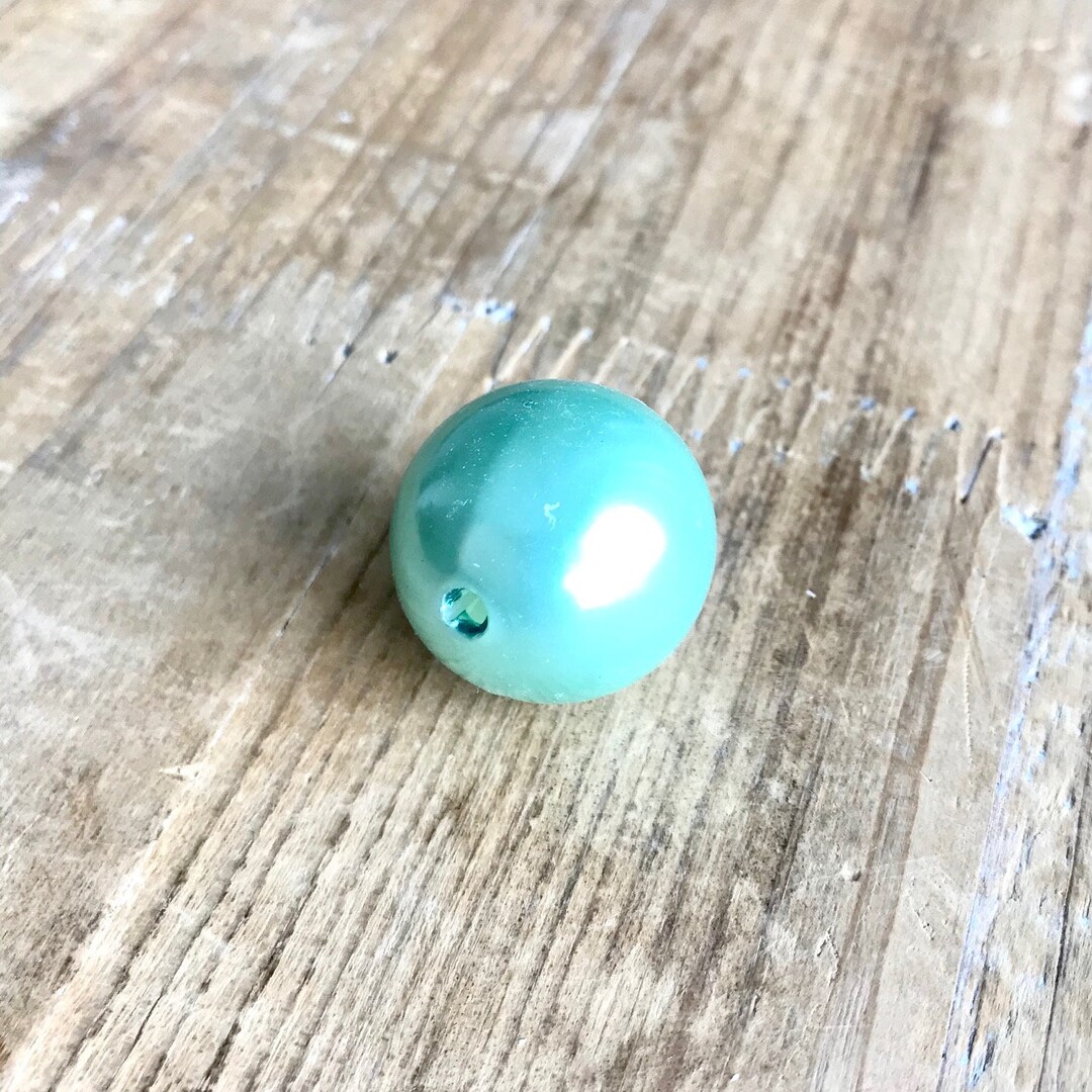 3 Sphere Mint Green Beads jewelry Making Supplies necklace and Bracelet ...
