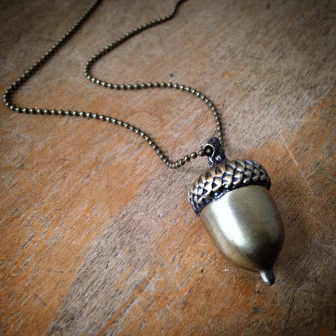 1 Acorn Necklace, Antique Bronze Pendant and Chain Included, Acorns ...