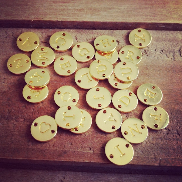 Silver Disc Letter Connectors - Etsy