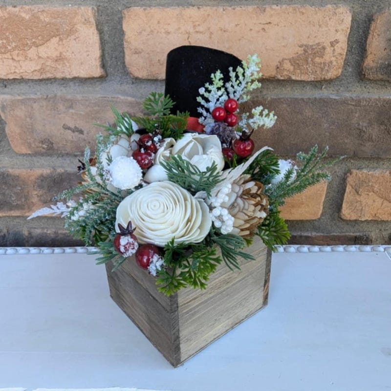 Christmas Wooden Box Centerpieces - Etsy