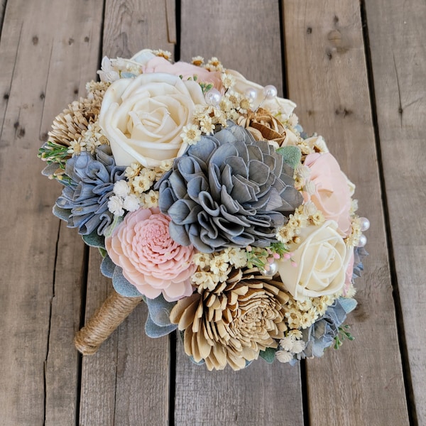 Wood Flower Bouquet - Etsy