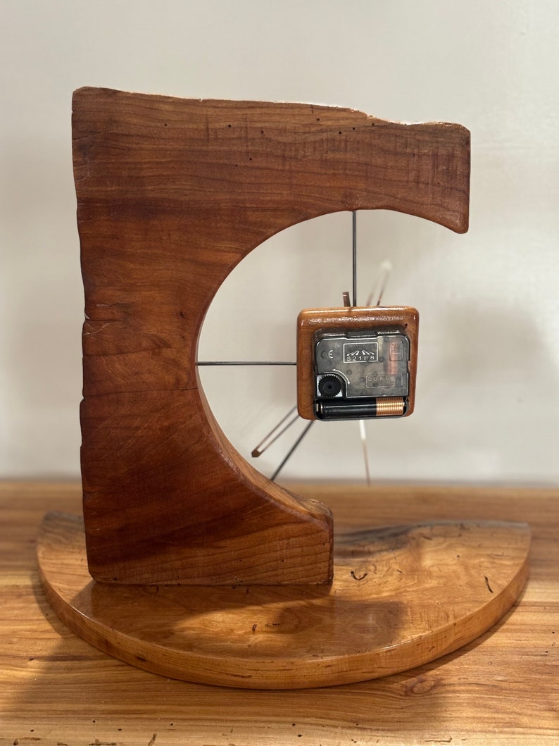 Live Edge Cherry Clock - Handmade - Etsy