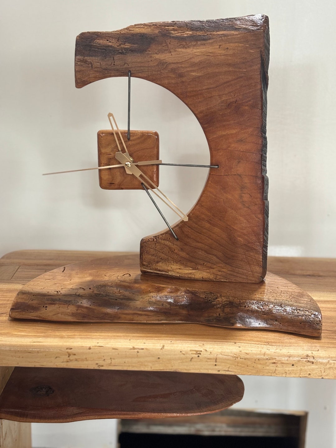 Live Edge Cherry Clock - Handmade - Etsy