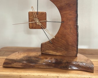 Cherry Live Edge Table / Mantle Clock - Etsy