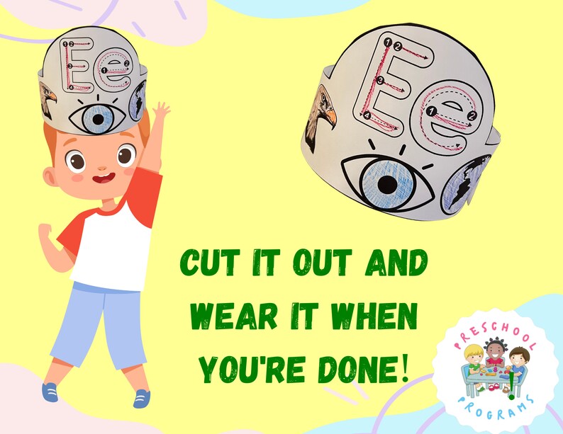 Full Alphabet Printable Crown Hats Craft, Preschool Kindergarten ...