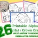 Full Alphabet Printable Crown Hats Craft, Preschool Kindergarten ...