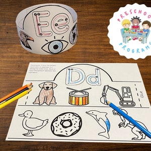 Full Alphabet Printable Crown Hats Craft, Preschool Kindergarten ...